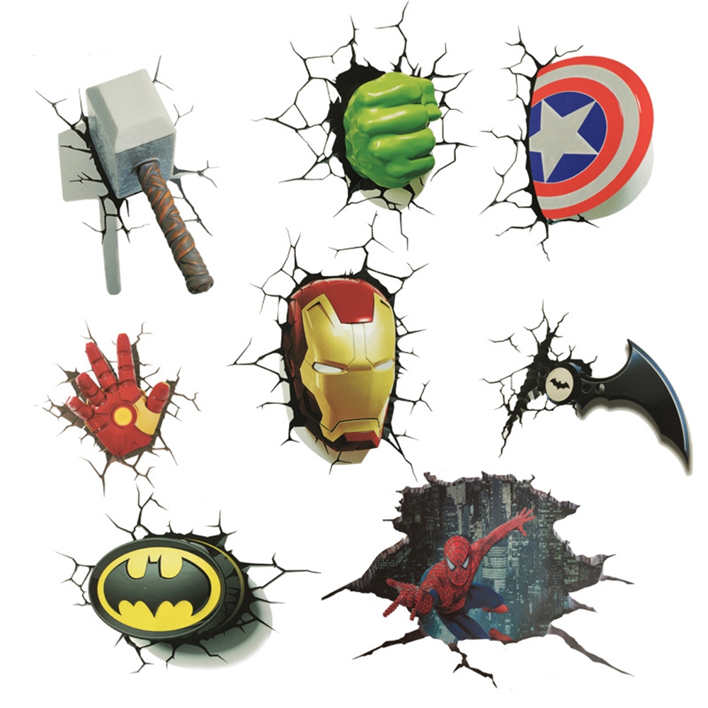 Creative 3D stereo iron Man car sticker color paste personality body ...