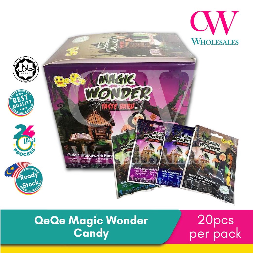 QeQe Magic Wonder Candy Gula Gula Campuran 6 Perasa 20pcs | Shopee Malaysia