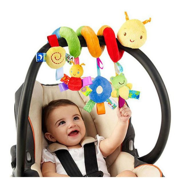 Baby Spiral Stroller Crib Hanging Cot (Type B) Bed Crib Teether Rattle ...