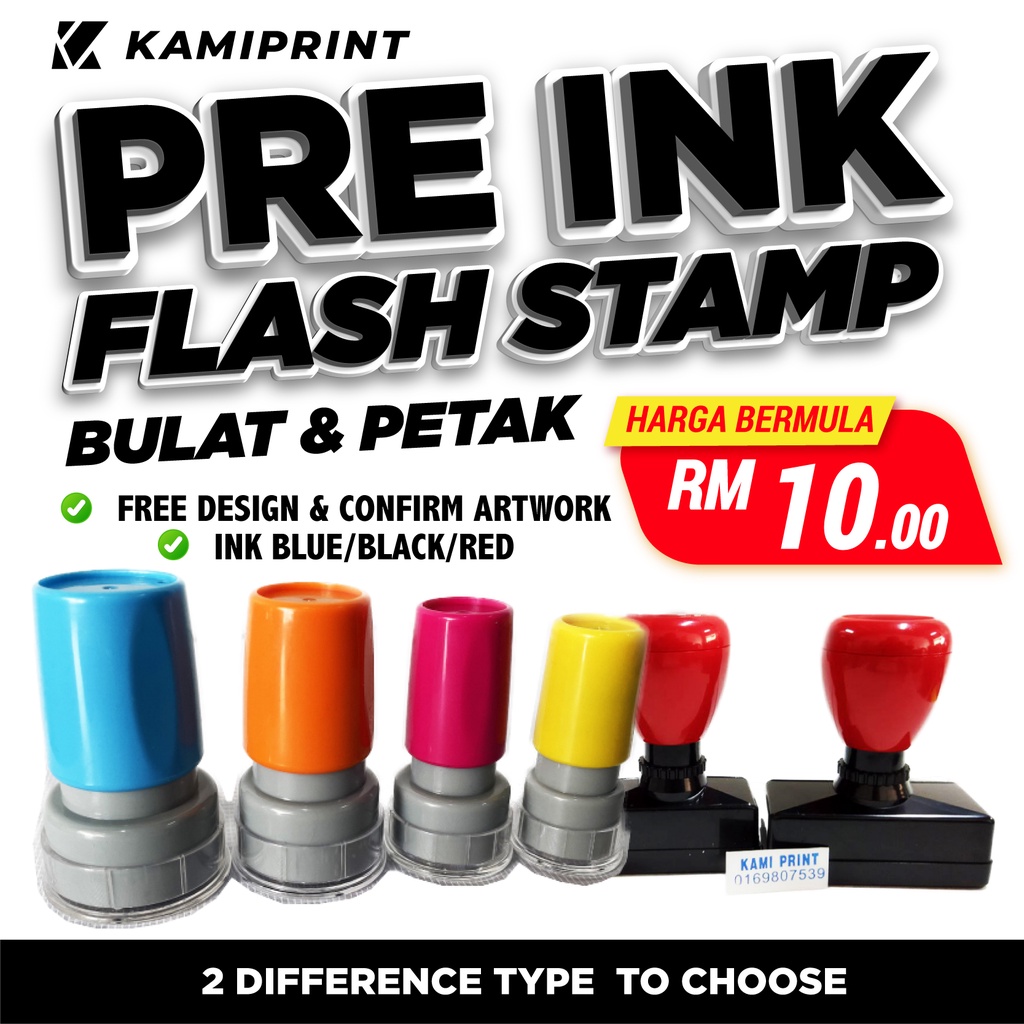 FLASH STAMP / PRE INK FLASH STAMP / COMPANY FLASH STAMP / COP SYARIKAT ...