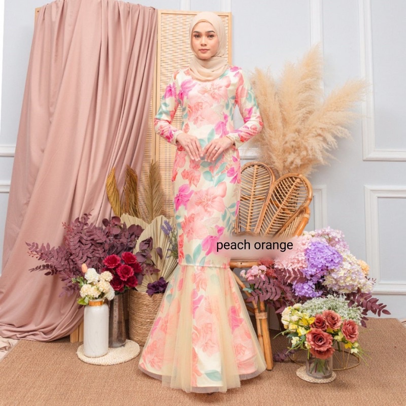 kurung modern dhiaa (baju raya) | Shopee Malaysia