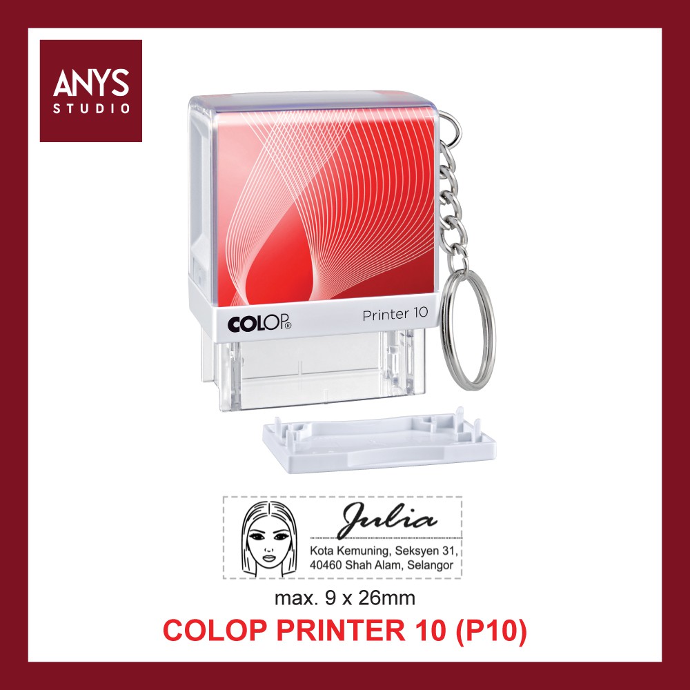 [Custom Made] (P10) COLOP Printer Line Printer 10 Self-Inking Stamp ...