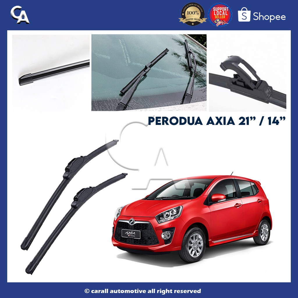 Perodua Axia Car Front Windscreen Rubber Soft Wiper Size 21" / 14 ...