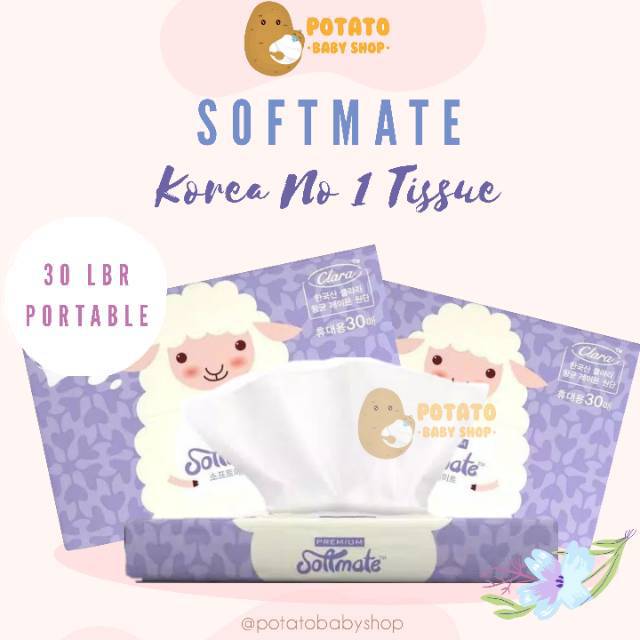Softmate Portable/Tissue 2in1 Korea Contents 30 Sheets | Shopee Malaysia