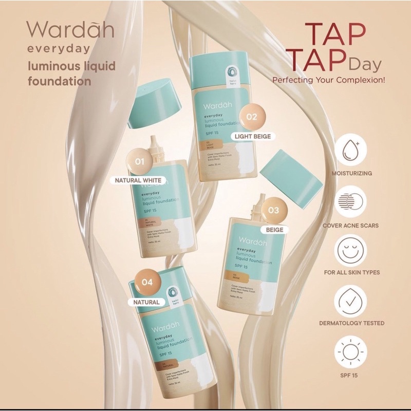 Wardah everyday Luminous liquid foundation SPF15 35ml | Shopee Malaysia