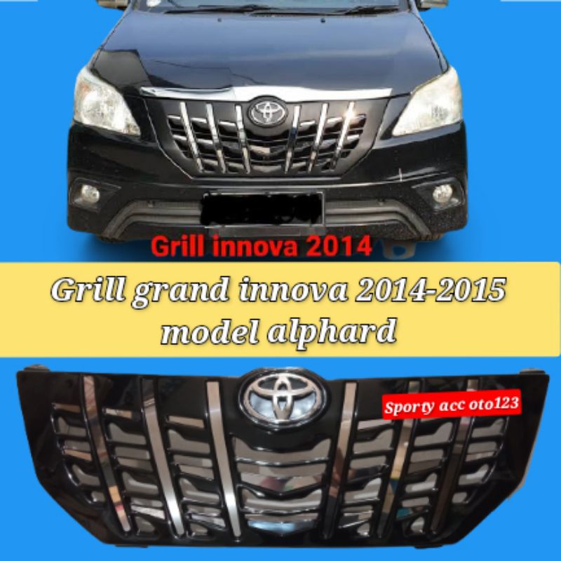 Grand innova 2014 to 2015 grill, alphard model, abs plastic | Shopee ...