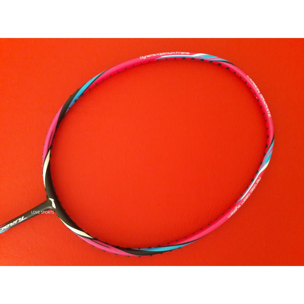 Li-Ning (ORIGINAL) Turbo X80 II Black Pink Badminton Racket 3U (Free ...