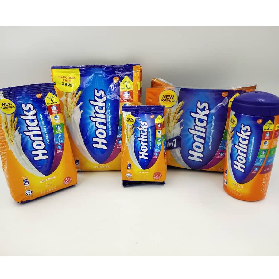 HORLICKS ORIGINAL 400g / 440g / 1kg / 3 in 1 (280g) / 2kg | Shopee Malaysia