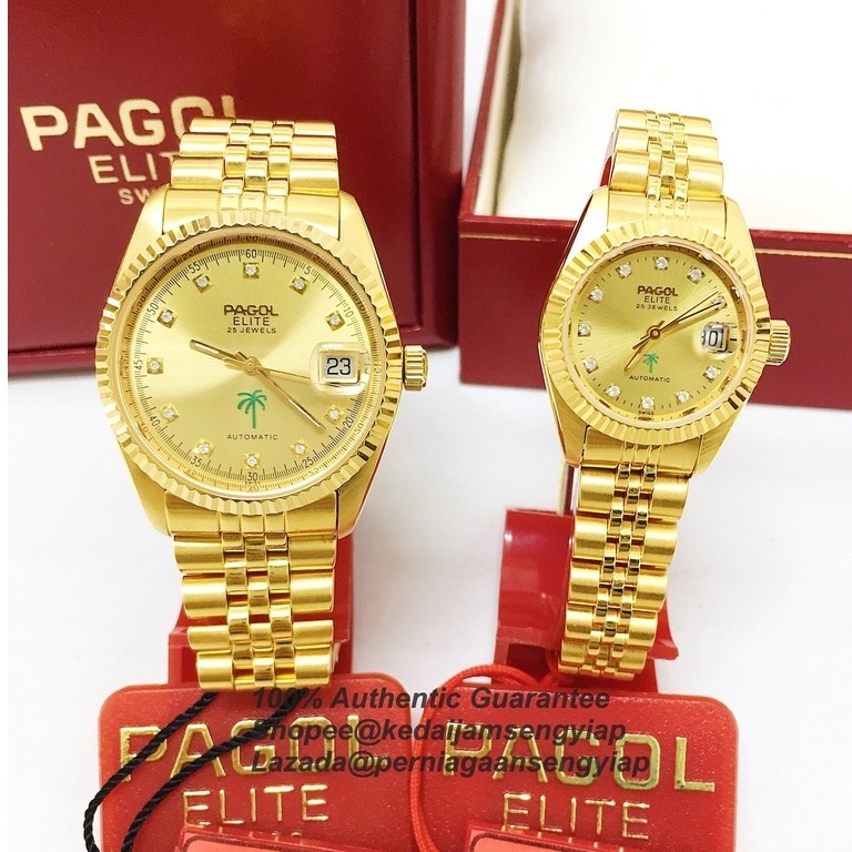 100% Original Swiss Pagol Elite Couple Set Sapphire Vintage Classic ...