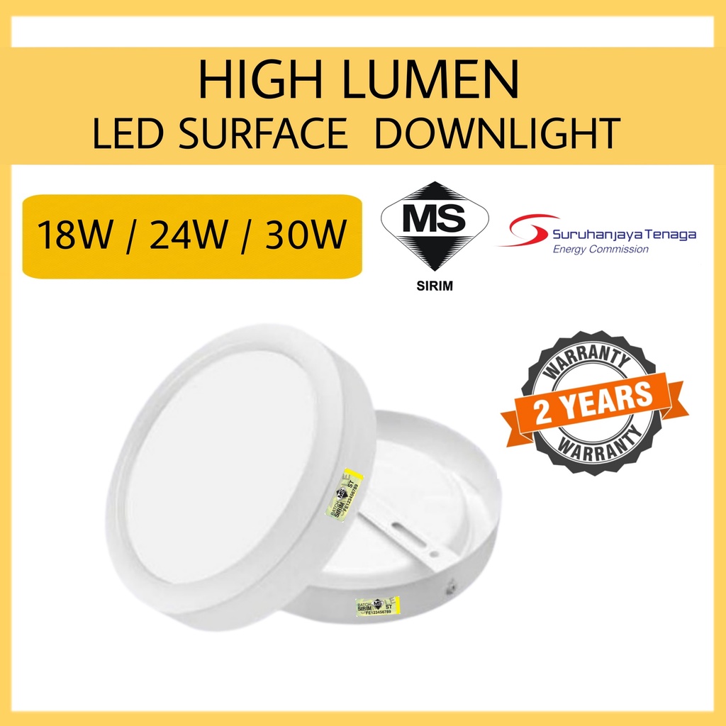 SIRIM LED Surface Downlight 18W 24W 30W Ceiling Downlight Round ...