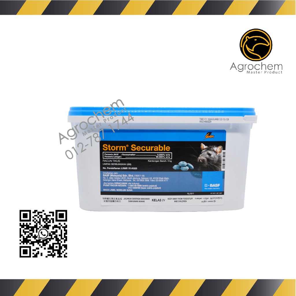 BASF 100% Original Storm Securable Rat Killer Rodenticide / Ubat Tikus ...