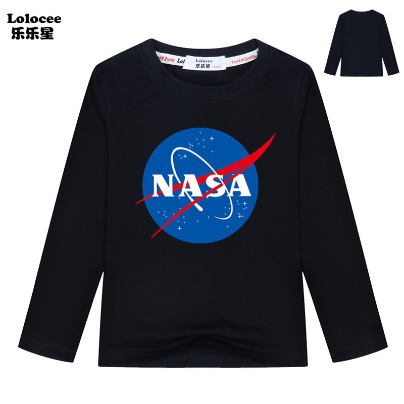 NASA Logo - National Aeronautics and Space Administration Long Sleeve T ...