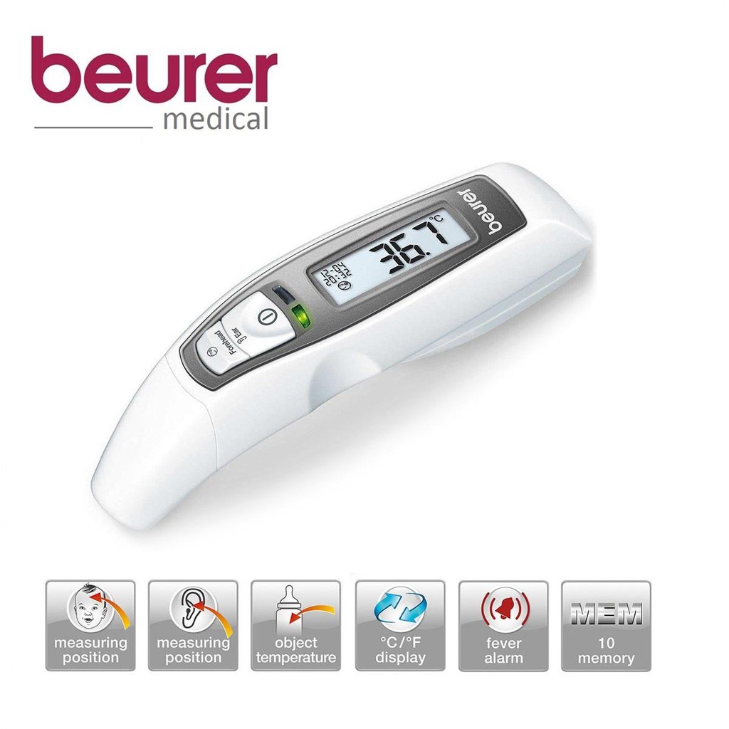 Beurer Multi Functional Thermometer FT65 6in1 Function Ear & Forehead ...