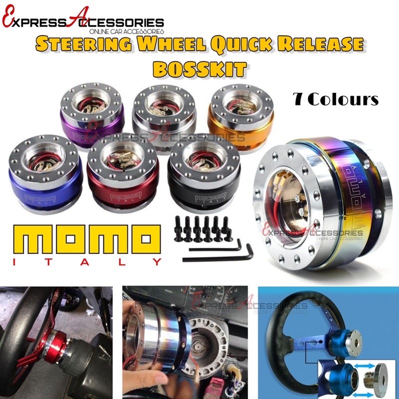🔥NEW🔥MOMO Snap Off Quick Release Boss Kit Hub Adapter Bosskit Fits MOMO OMP Steering Wheel ...