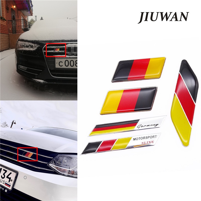 Universal Car Sticker German Flag Emblem Badge Emblem Deutsch Bumper ...