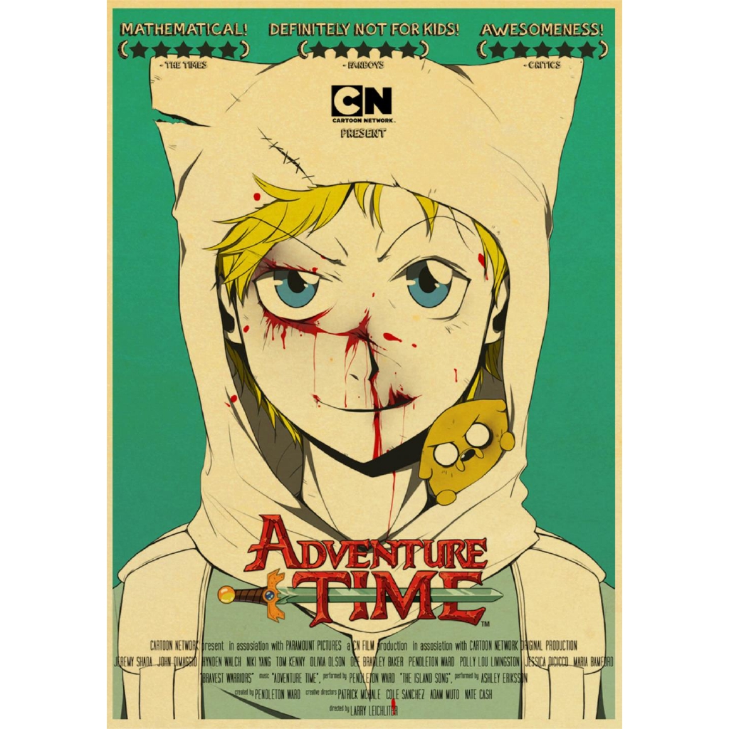 Adventure Time with Finn and Jake Poster Classic Cartoon Movie Retro ...