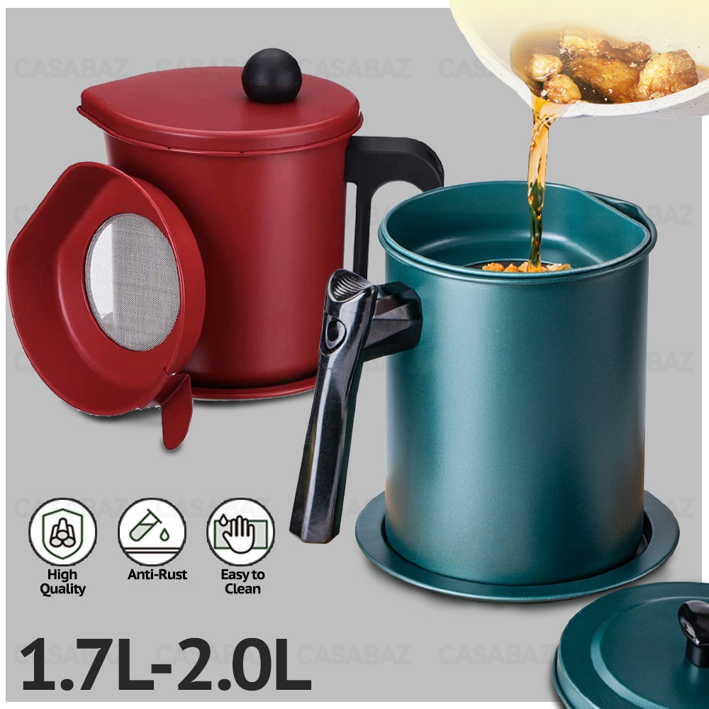 🔥🔥ALUMINIUM COOKING OIL STORAGE CONTAINER(304 Stainless Steel Filter ...