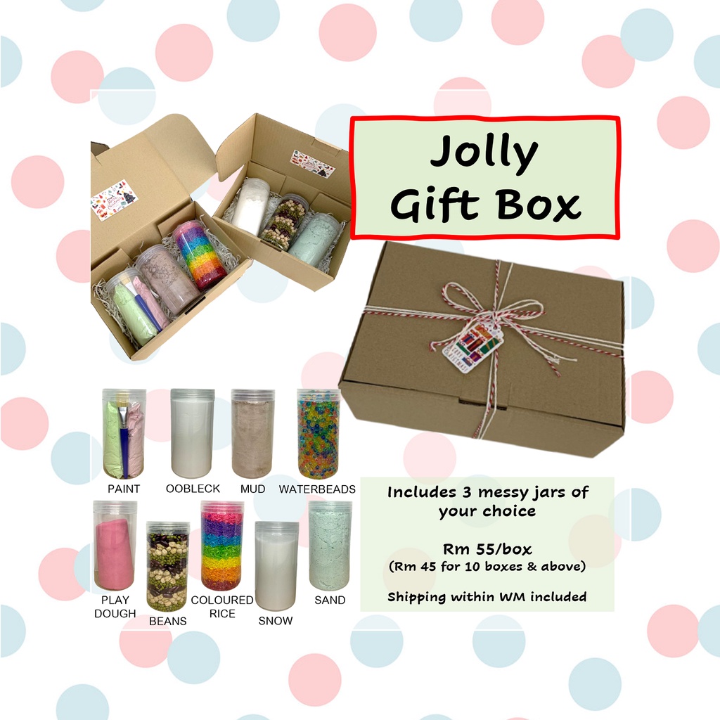 Children Sensory Play Box - Taste-safe Messy Play Jars (Set of 3 ...