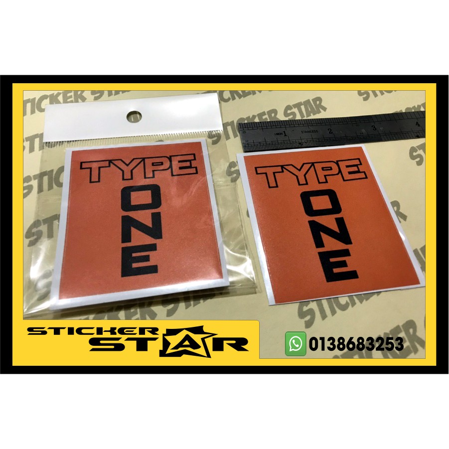 Sticker Type One Honda JDM 1set (2pcs) | Shopee Malaysia