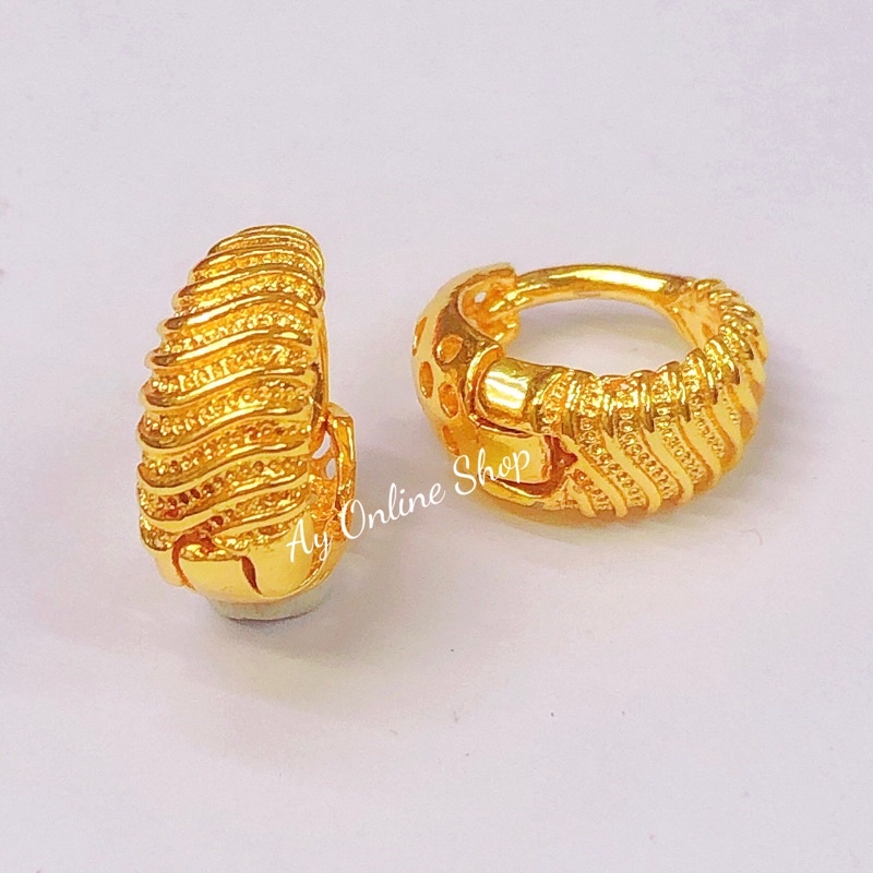 * READY STOCK * Subang Emas Korea Subang Bangkok Subang Earrings Gold ...