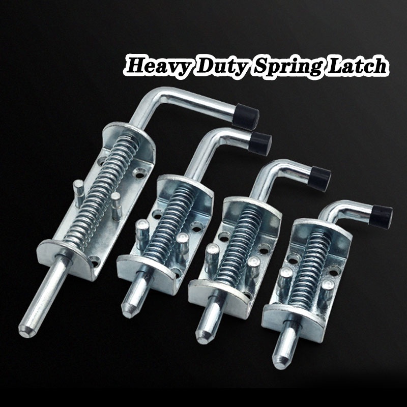 Heavy Duty Spring Latch Metal Lock Barrel Bolt Spring Loaded Latch ...