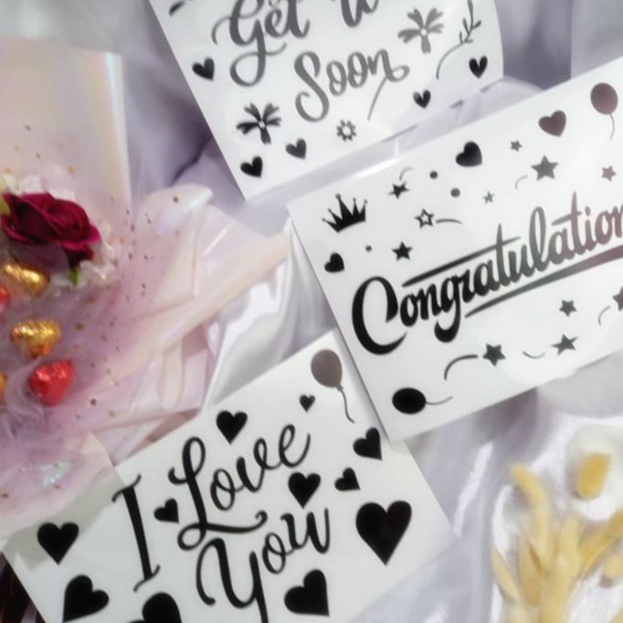 congratulation, I love you and get well soon BOBO Balloon Sticker ...
