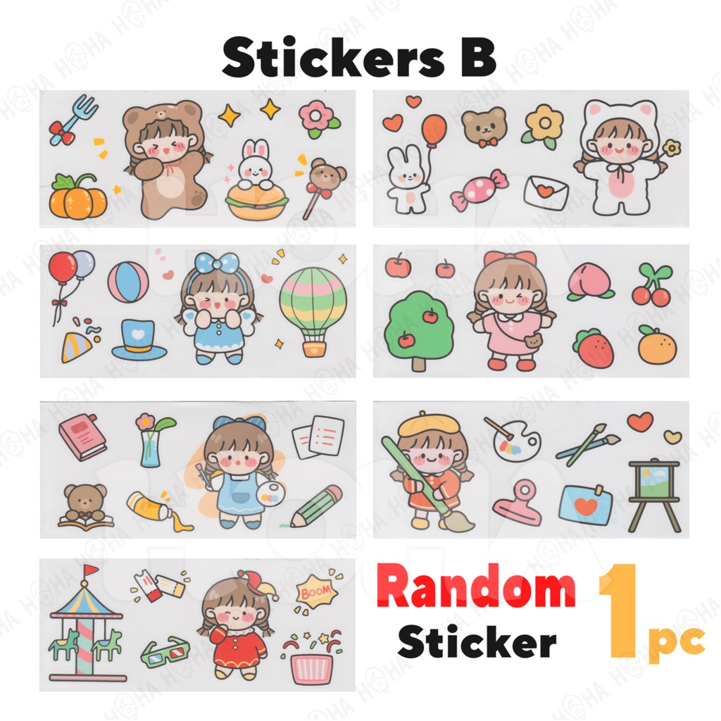 2D Sticker 3D Water Bottle Cup Stickers Cute Cartoon 3D Stickers DIY ...