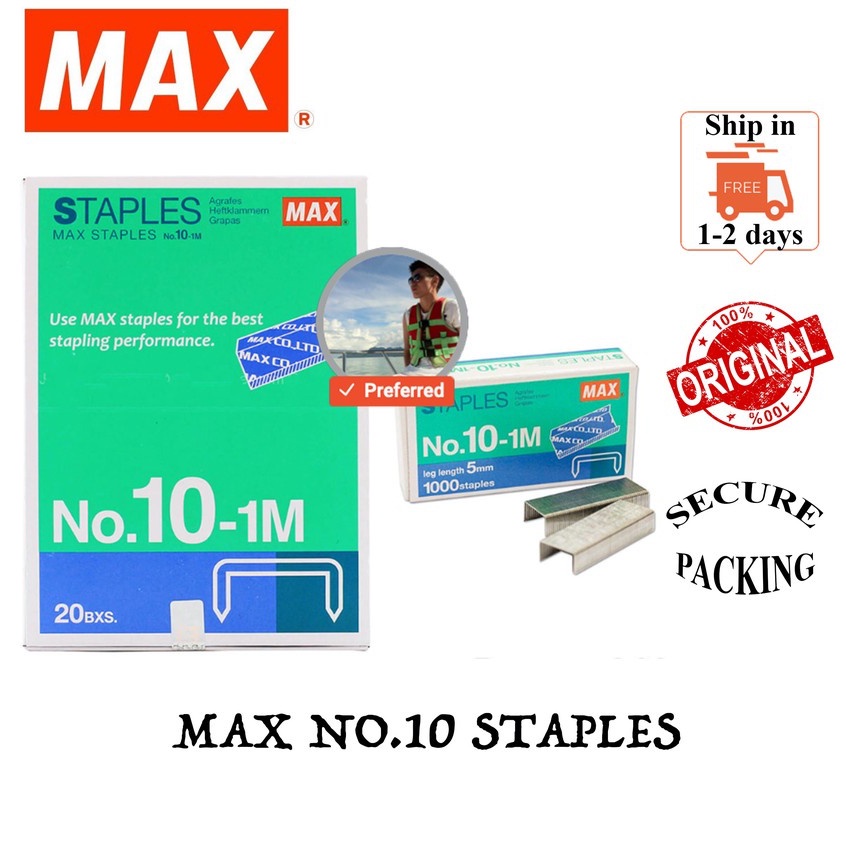 MAX STAPLES NO.10 / PLUS STAPLES NO.10 / FABER CASTELL NO.10 / PERFECT ...