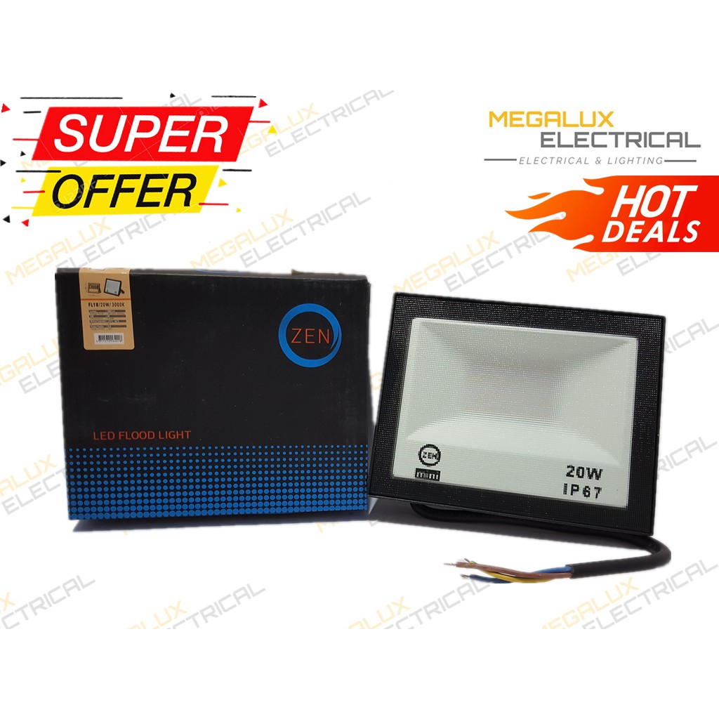 ZEN 20W / 50W LED MINI FLOOD LIGHT / OUTDOOR SPOTLIGHT [6500K/3000K ...