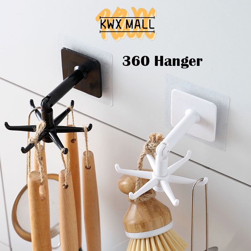 [KWX] - 360 Degree Rotatable Hook Without Trace Sticky Hook Without ...