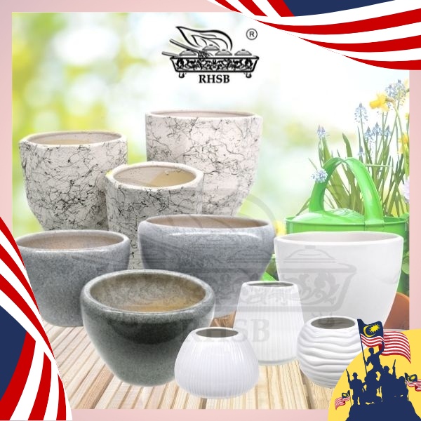 PASU ORKID / CERAMIC VASE / FLOWER POT / PASU SERAMIK / HOME DECOR VASE ...