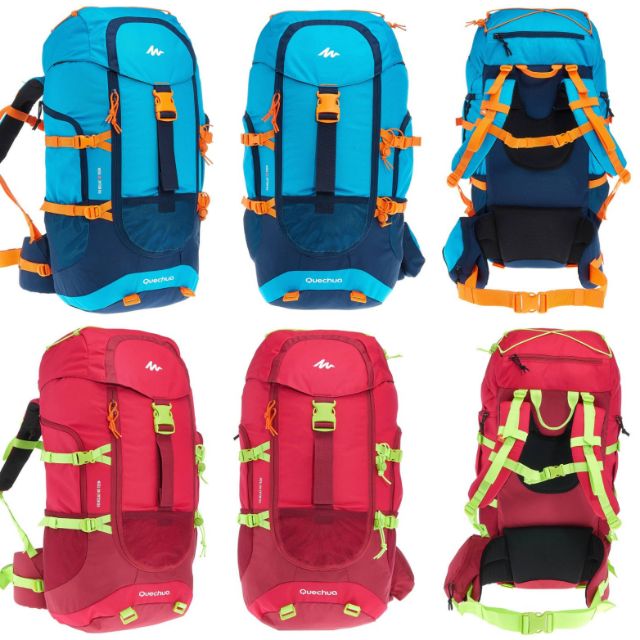 ORIGINAL QUECHUA FORCLAZ 40 LITERS HIKING BACKPACKS PINK AND BLUE ...