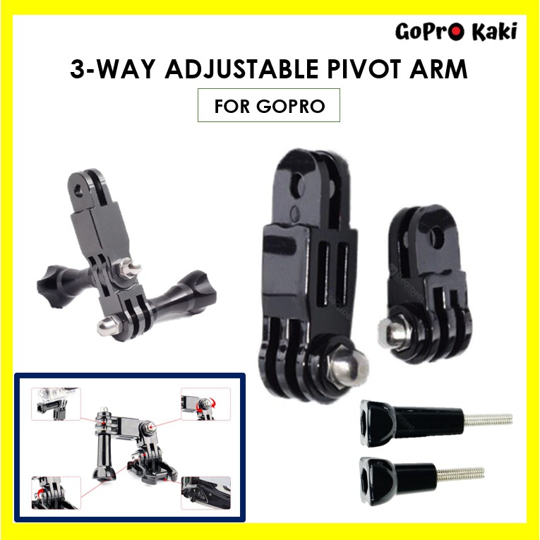 3-Way Adjustable Extension Pivot Arm for GoPro / Action Camera ( Ship ...