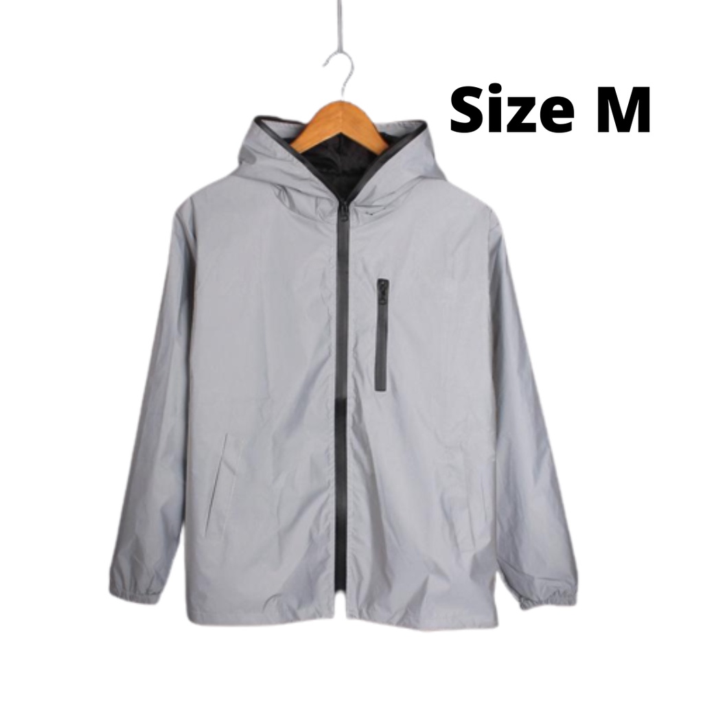 READY STOCK Baju Hujan Reflective Jacket Waterproof Windbreaker Hooded ...