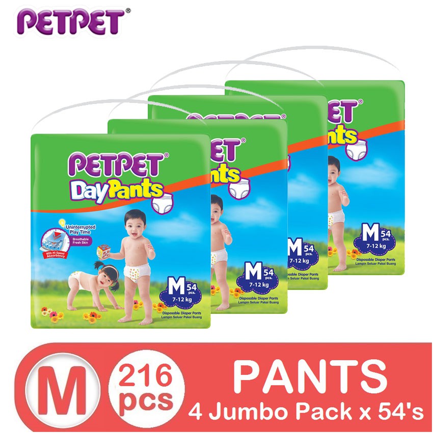 PETPET DayPants Diaper Jumbo Pack (4packs) | Shopee Malaysia
