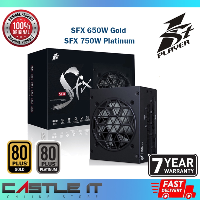 1st Player SFX MINI STEAMPUNK 750W PLATINUM 650W GOLD FULL MODULAR Power Supply PS-750SFX PS ...