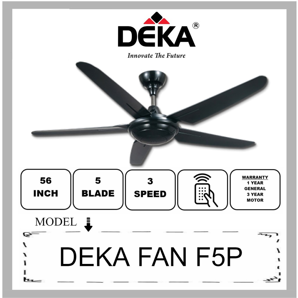 KIPAS SILING DEKA CEILING FAN F5P 5 BLADE | Shopee Malaysia