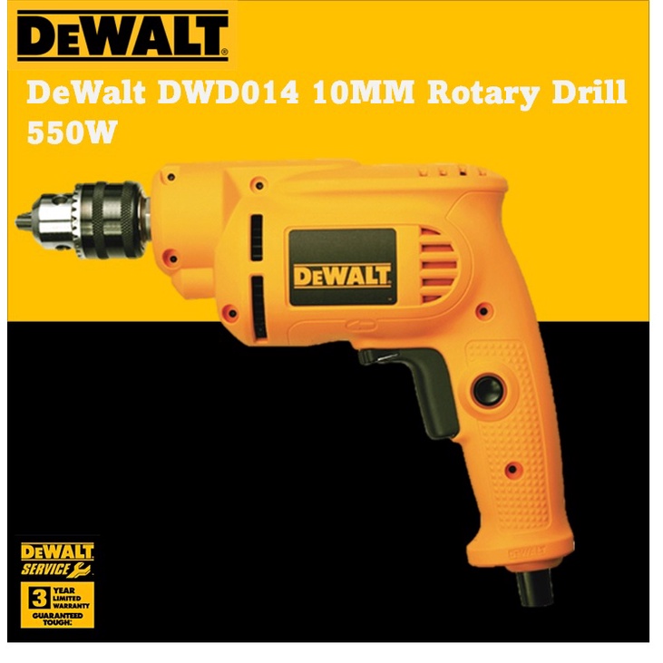 DeWalt 550W 10mm Chuck Capacity Rotary Hand Drill DWD014 | Shopee Malaysia