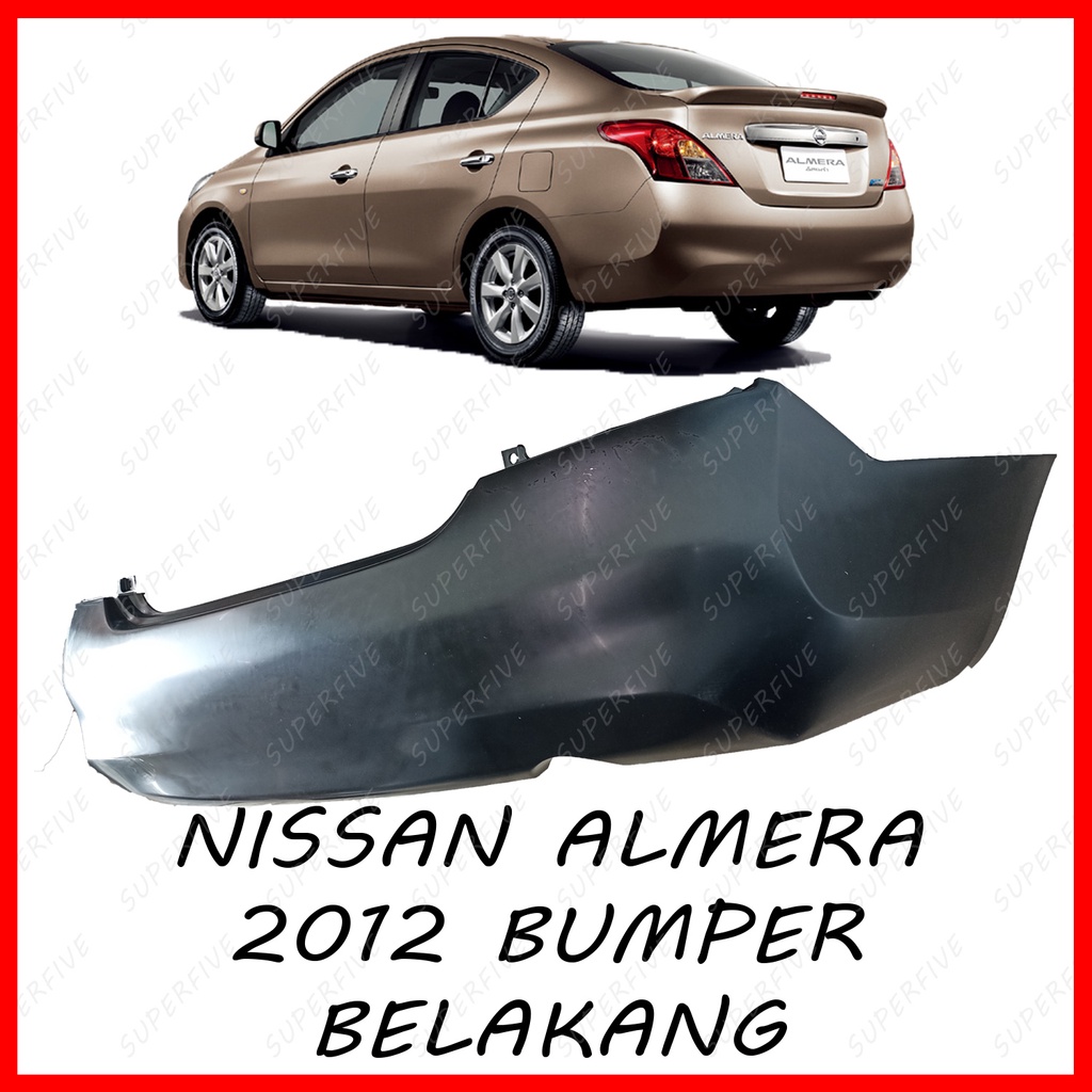 NISSAN ALMERA 2012 REAR BUMPER / BUMPER BELAKANG | Shopee Malaysia