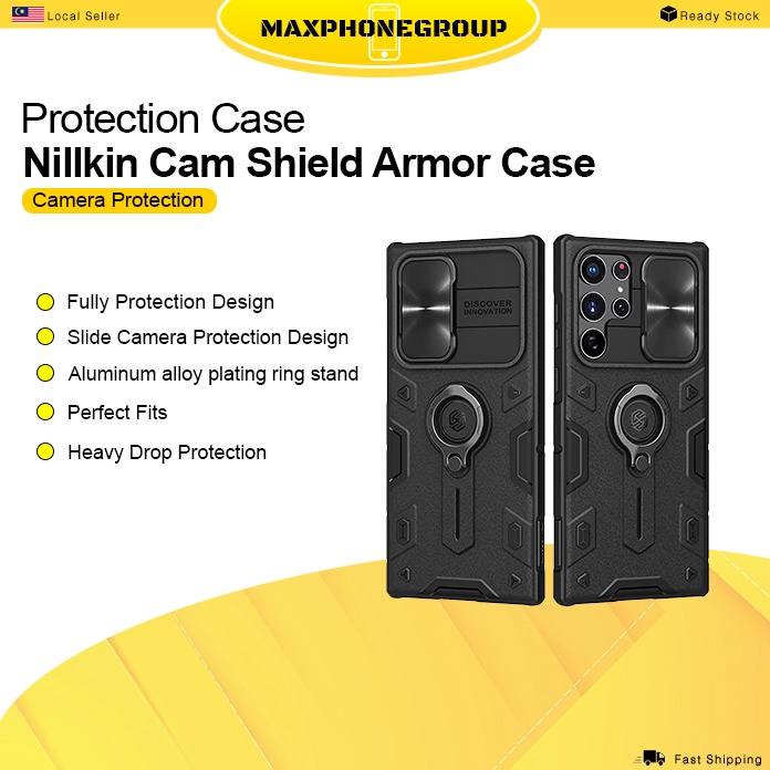 Nillkin Cam Shield Armor Case Fully Protection With Slide Camera Protection and Aluminum alloy ...