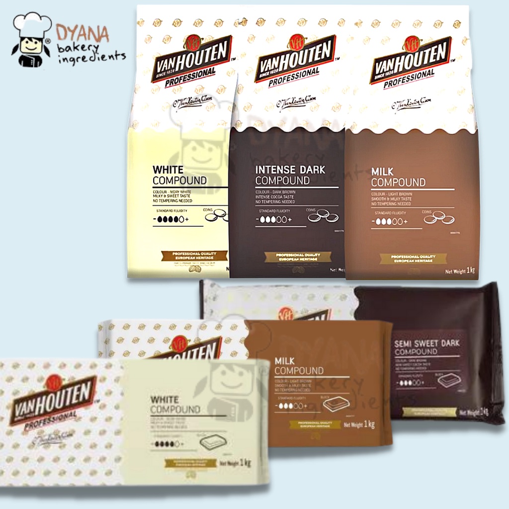 VAN HOUTEN CHOCOLATE COMPOUND COIN DARK 1KG (500G & 250G REPACKED) | Shopee Malaysia