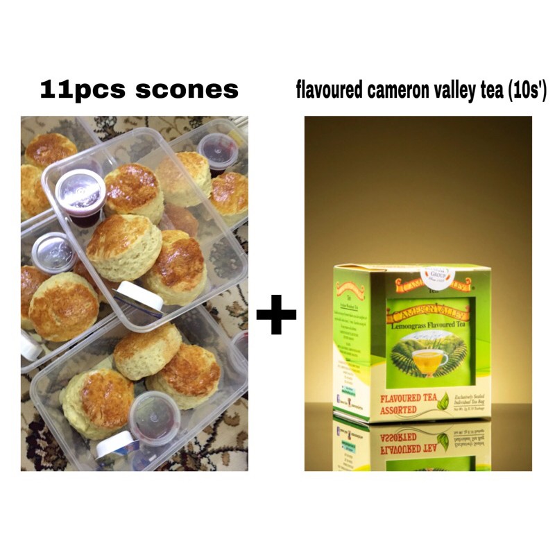 CAMERON HIGHLANDS SCONE (combo set 11pcs assorted + flavoured CV tea ...