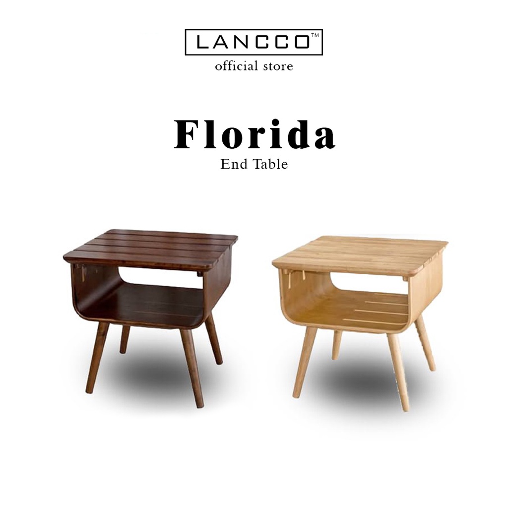 LANCCO Florida End Table Bed Side table Cofee table Bed room Table Solid Rubber Wood | Shopee ...