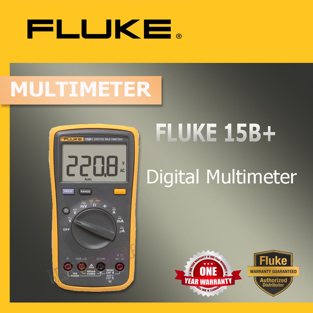 Fluke 15B+ Digital Multimeters 600 V CAT III(Discontinued-Replace by ...