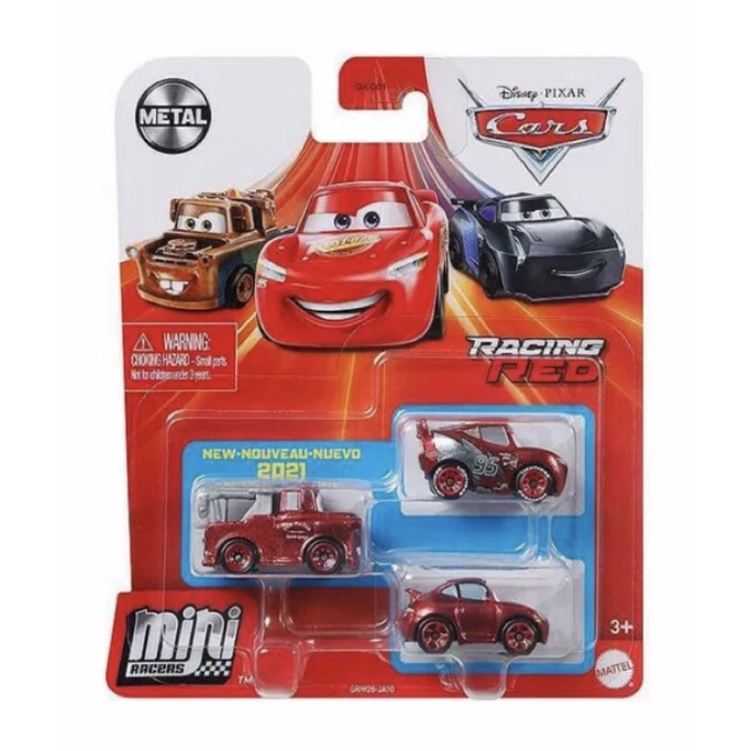 [Ready Stock] Disney Pixar Cars Mattel Mini Racers Racing Red 3 Pack ...