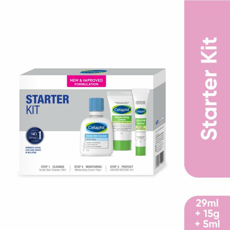 Cetaphil Starter Kit (Gentle Skin Cleanser 29ml + Moisturising Cream ...