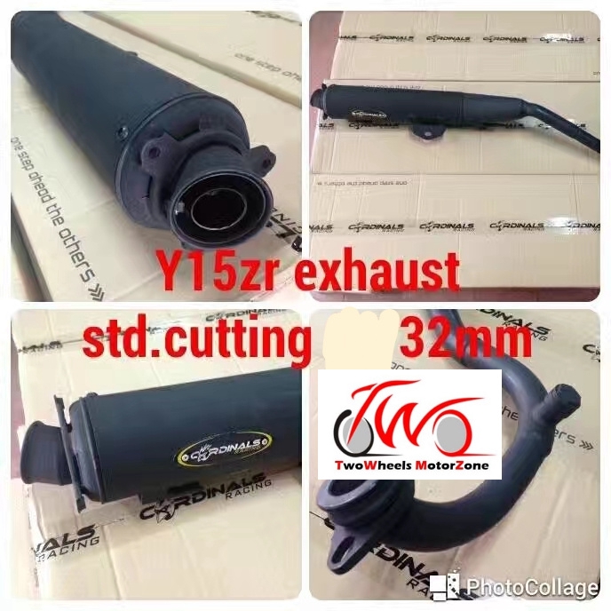 Y15ZR EXHAUST MUFFLER RACING CUTTING STANDARD CARDINALS RACING 32MM ...