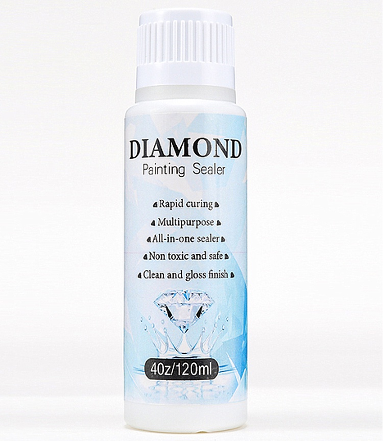 Diamond Painting Sealer 120ML 5D Diamond Painting Glue Tool Permanent Hold & Shine Effect Sealer ...