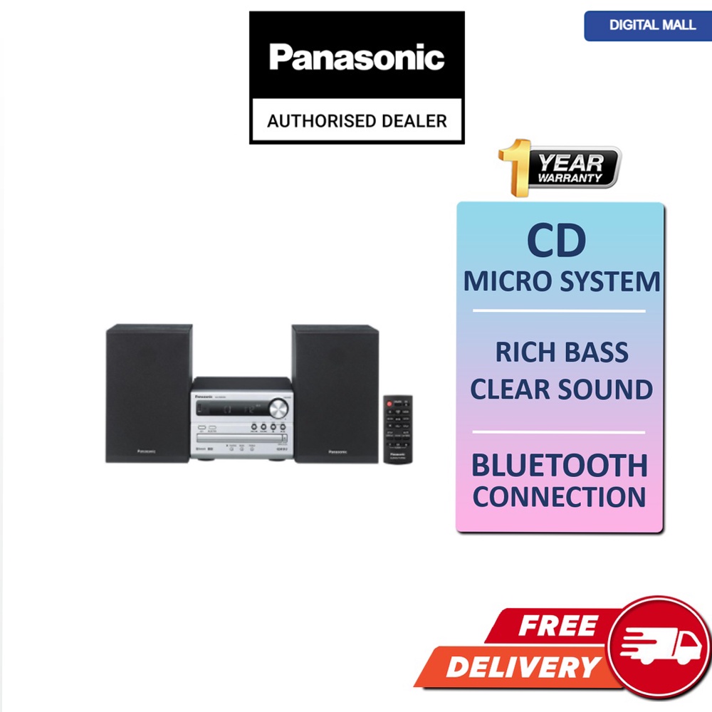 PANASONIC SC-PM250 HIFI System 20W Bluetooth CD SC-PM250GSXS Surround Sound LCD 2 Channel MP3 ...