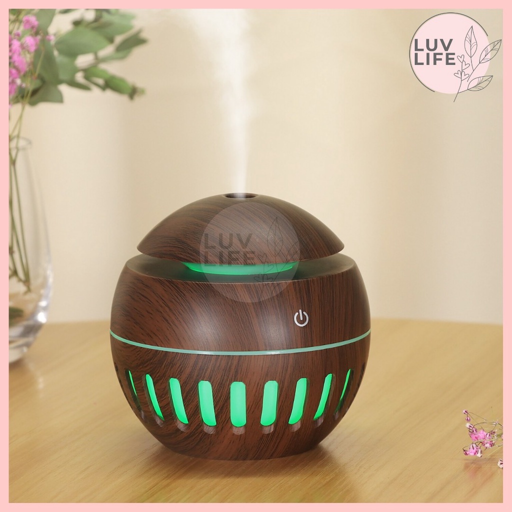 LUV LIFE Air Humidifier Air Purifier Wood Grain Vase Design ...
